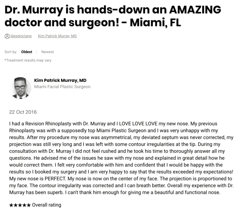 Dr. Kim Patrick Murray, MD - Rhinoplasty / Nose Job/ Plastic Surgery